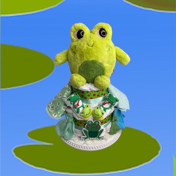 Handmade | Accessories | Frog Diaper Cake | Poshmark